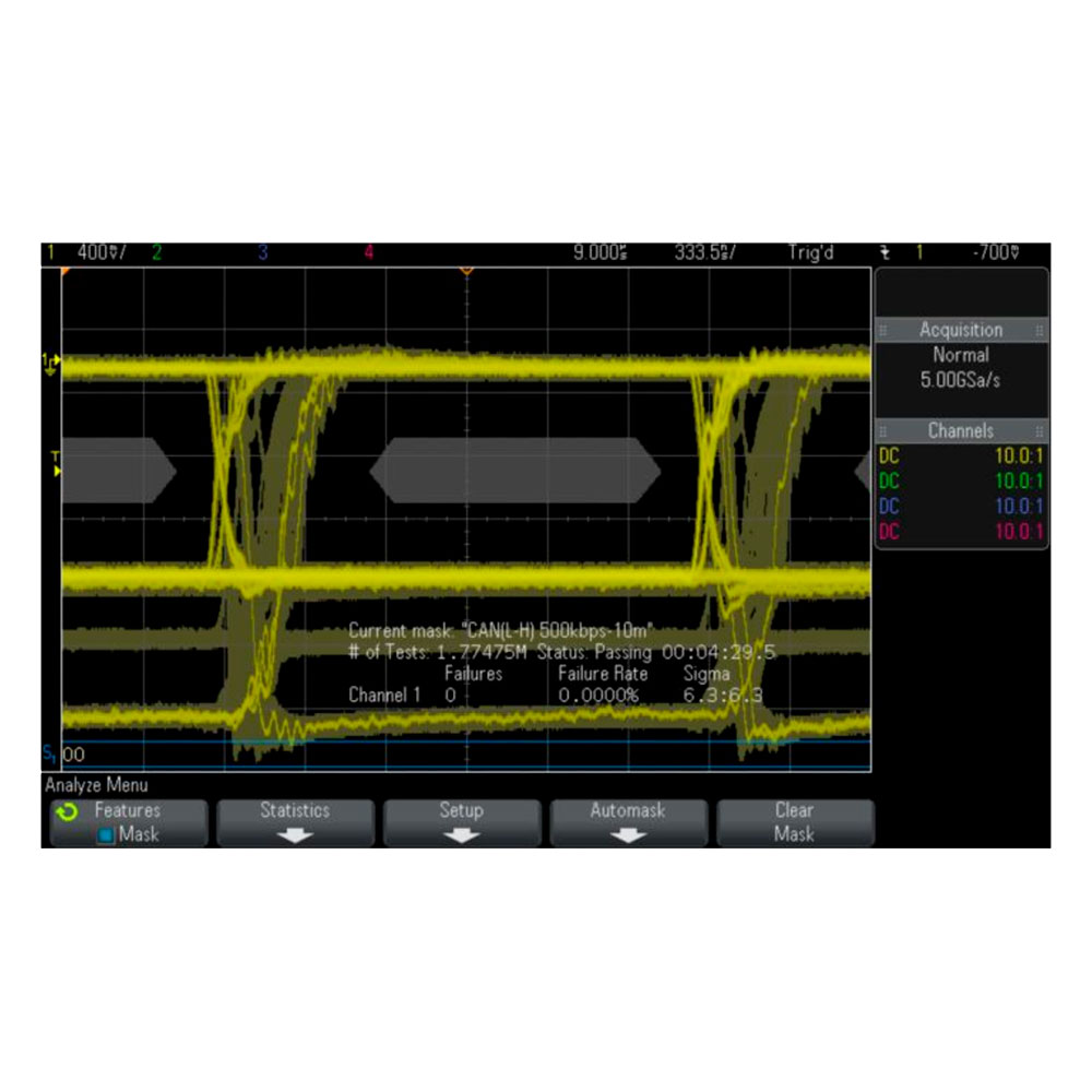 Keysight DSOX3000-AMS запуск по сигналам и декодирование данных ...